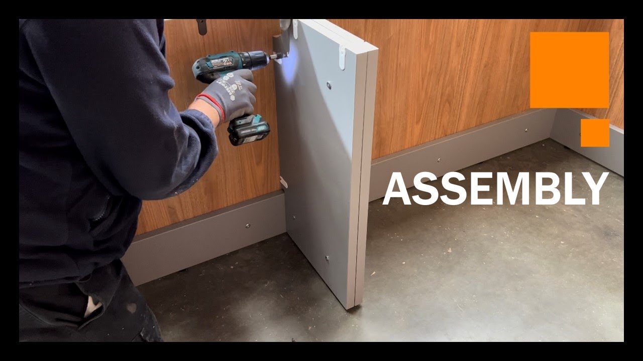 QUBE BUILDS: Assembly of our QUBE Reception Desk with wheelchair access ...