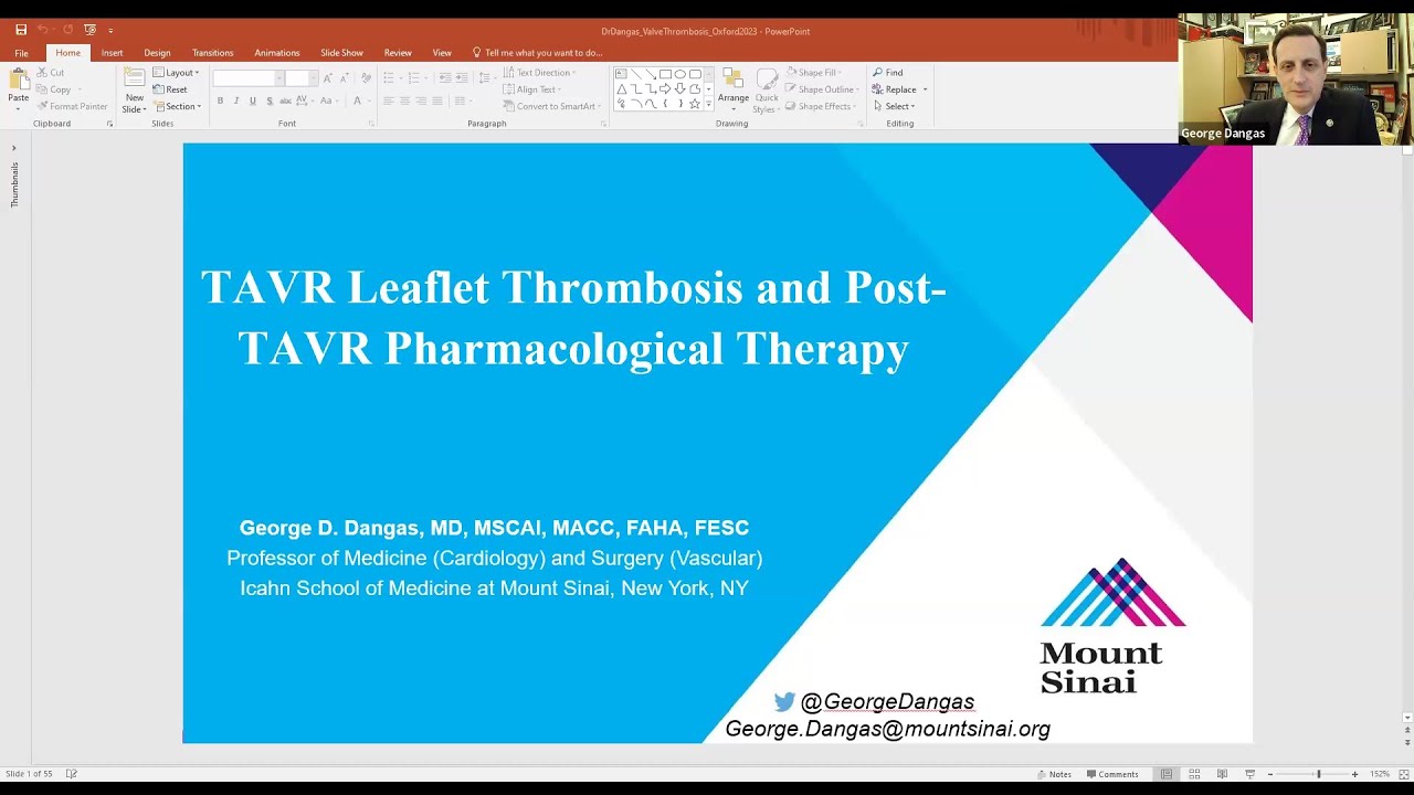 TAVR Leaflet Thrombosis and Post-TAVR Pharmacological Therapy - YouTube