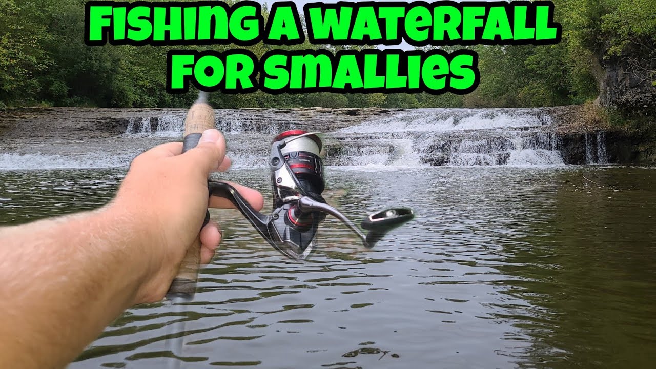 Fishing a waterfall for smallmouth (GREENVILLE CREEK) - YouTube