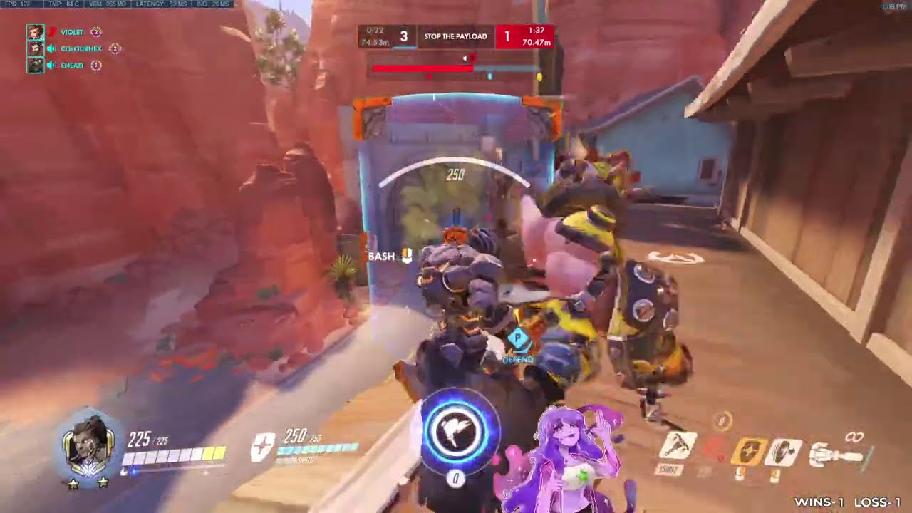 VIOLET BRIGITTE GAMEPLAY OVERWATCH SEASON 24 TOP 500 - YouTube