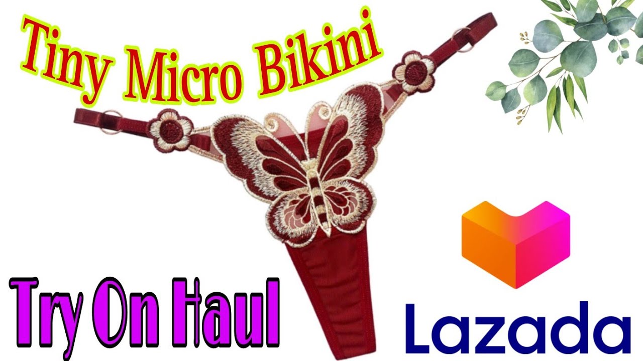 Tiny Micro Bikini Lingerie TRY ON HAUL From Lazada #tiny #tryon # ...