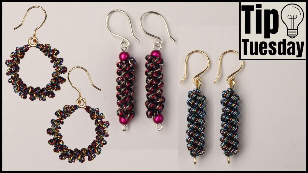 Multi-color Coiled Artistic Wire Coiling Gizmo Earrings - YouTube