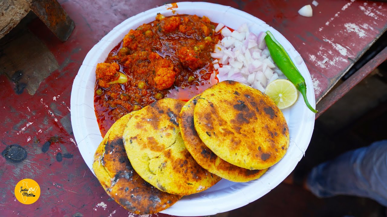 Rajasthani Special Chirawa Ka Saag Rota In Jaipur Rs. 170/- Only l Rajasthan Street Food - YouTube