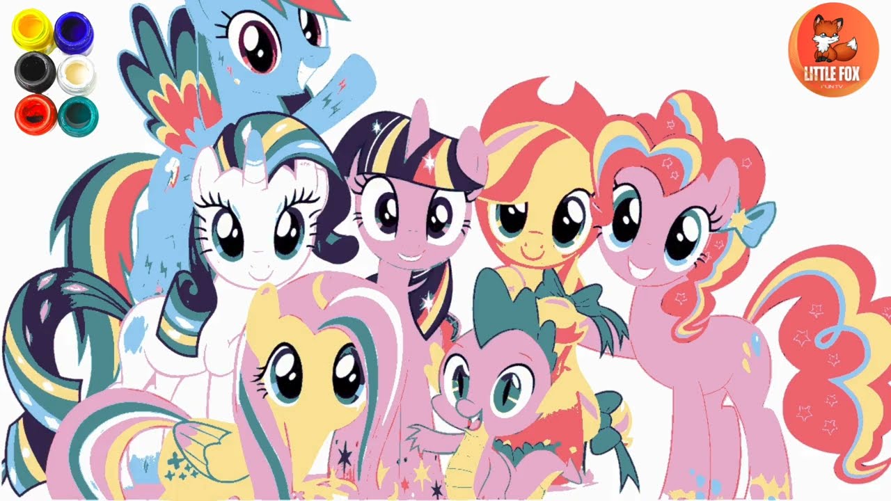 My Cute Little Ponies |How to draw Ponies easily in Step by Step #kids ...