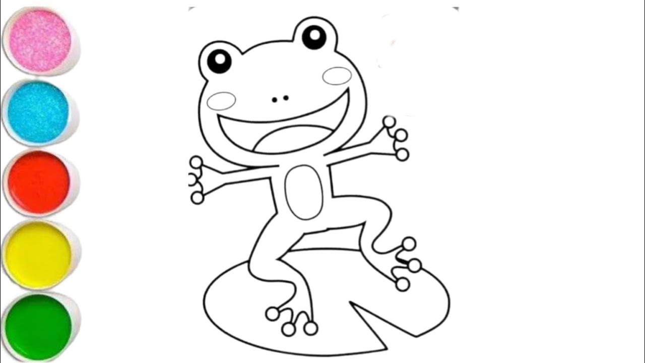Dance frog Drawing, Painting & Coloring For Kids and Toddlers_ Child ...