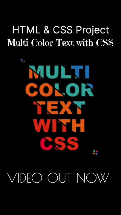Multi Color Text With CSS | #css #animation #coding #multi #color #html #text #htmlcssjs #shorts ...