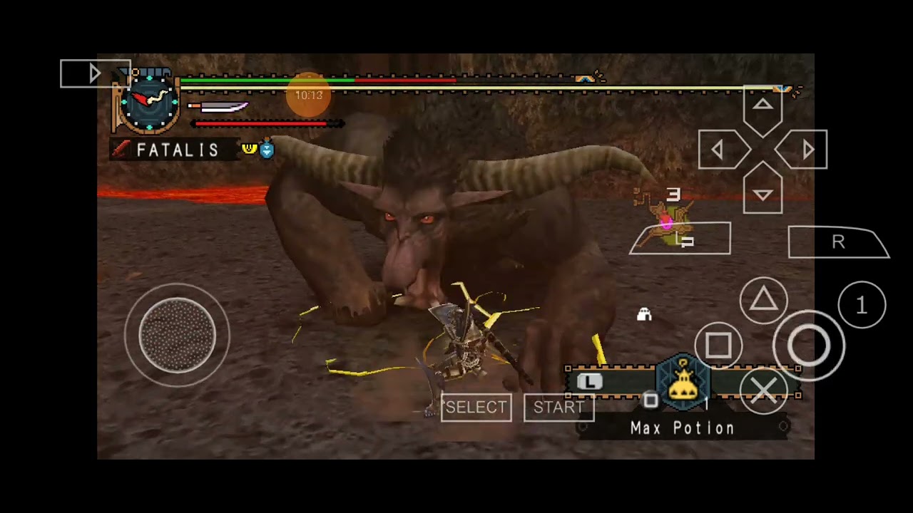 Monster Hunter Freedom Unite | Attack of the Rajang (Rajang) Boss Fight ...