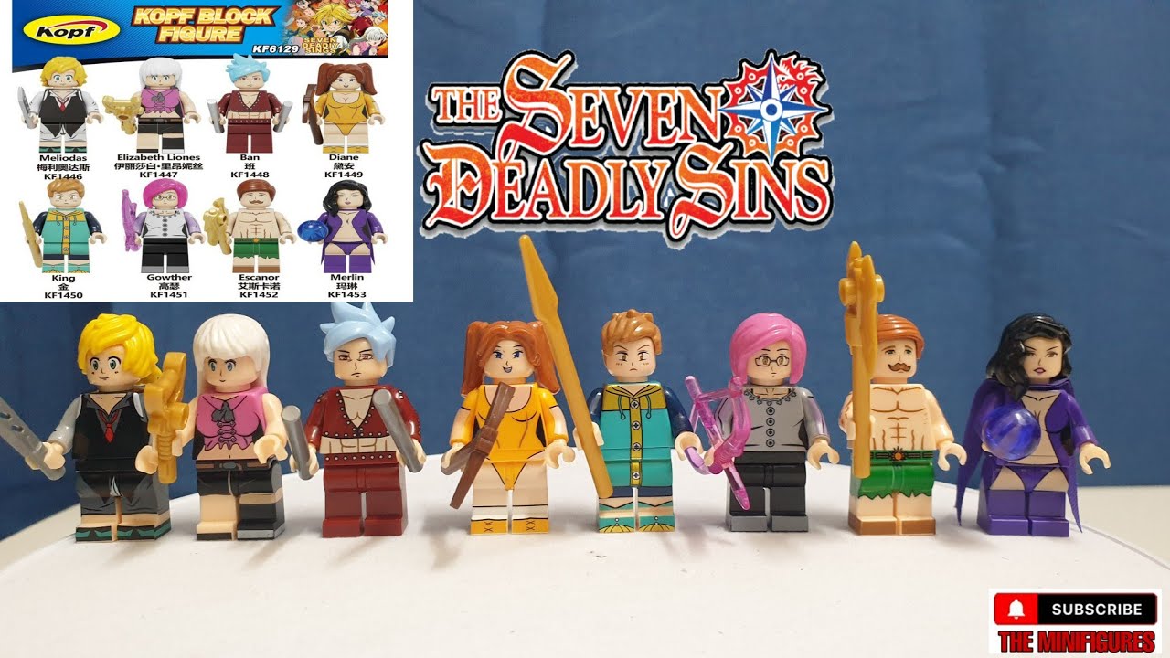 Lego The Seven Deadly Sins Characters Lego Bricks Set by KOPF BLOCKS ...