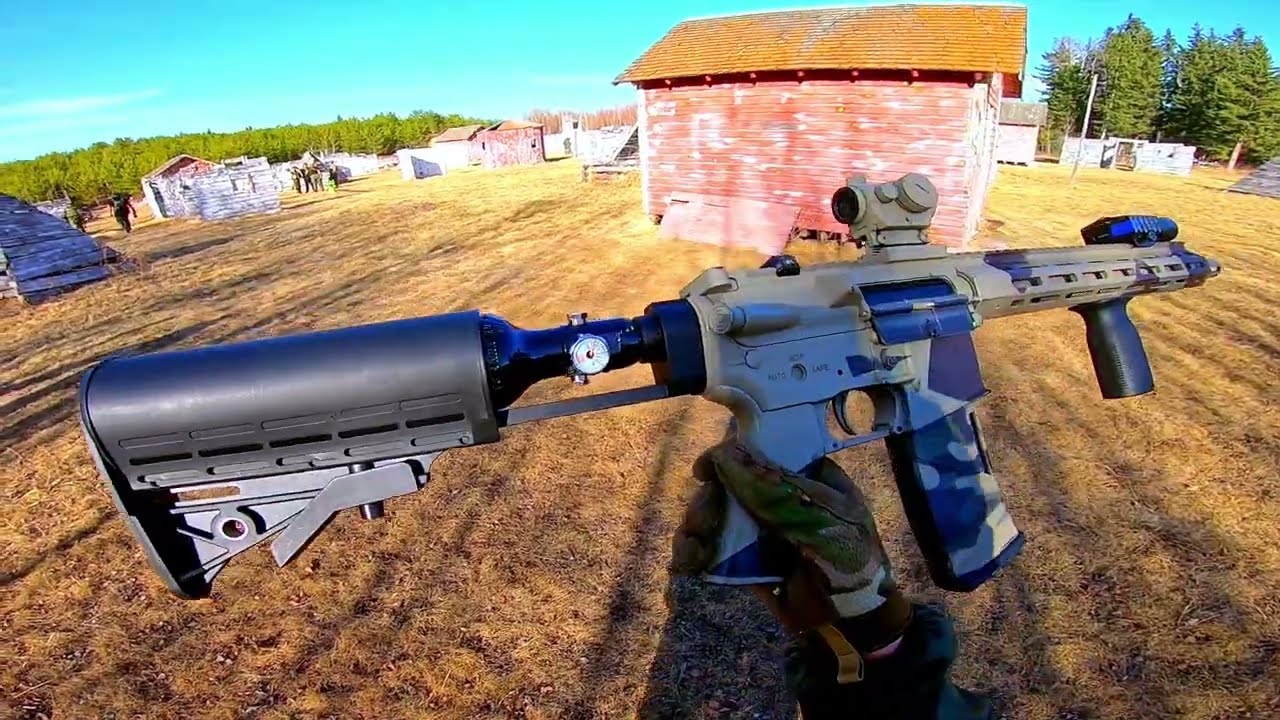 2000 SHOT HPA AIRSOFT BUTTSTOCK Omega V2 Rampage Airsoft Edmonton - YouTube