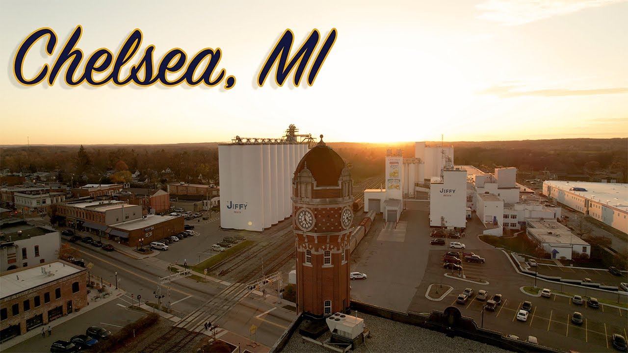 Chelsea, MI Town Reel Drone Video #dronevideo #drone #smalltowns # ...