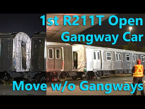 Brand New R211T Open Gangway Set Tow Move Into NYC Subway System ...