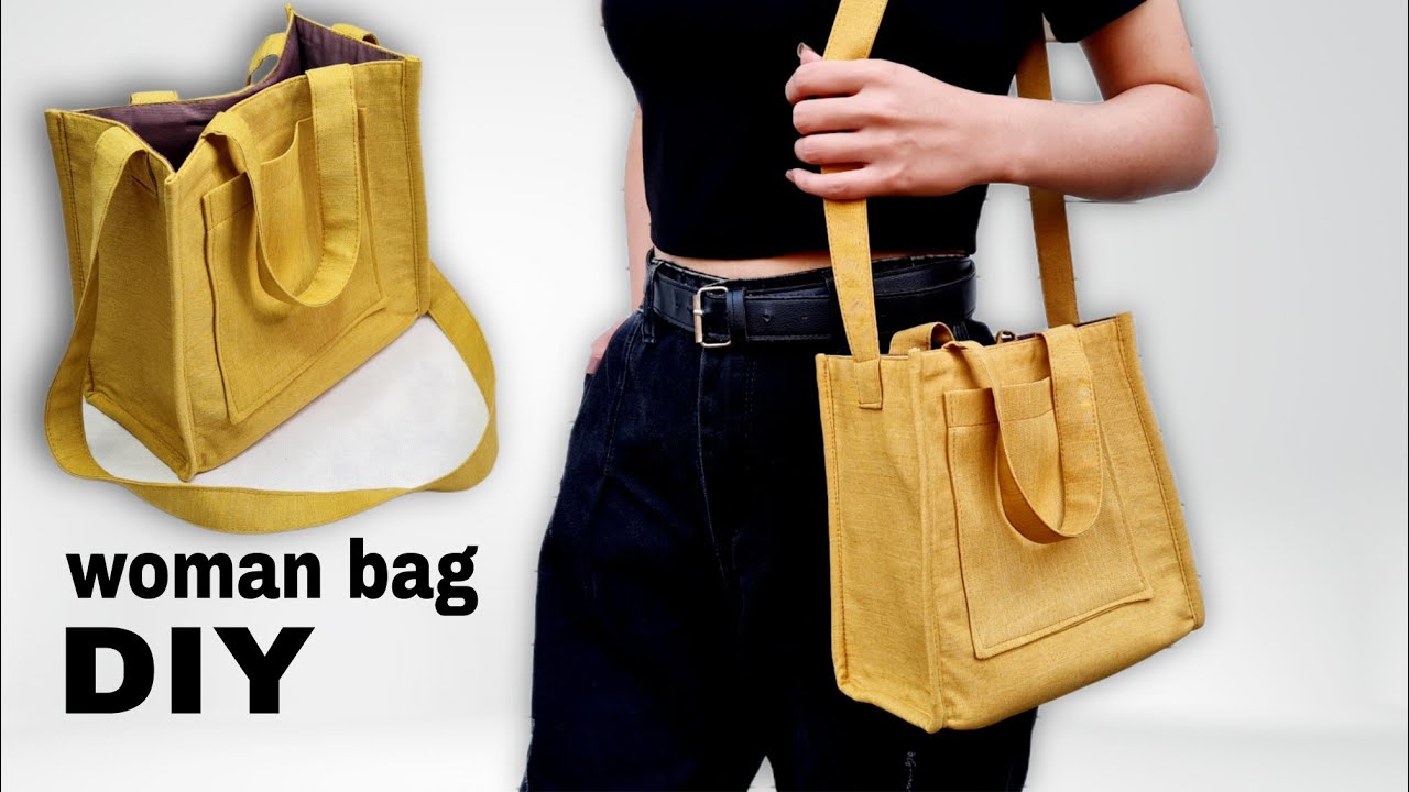 how to make a fabric woman bag⭕️ DIY, shoulder bag ⭕️ handbag ⭕️ simple ...
