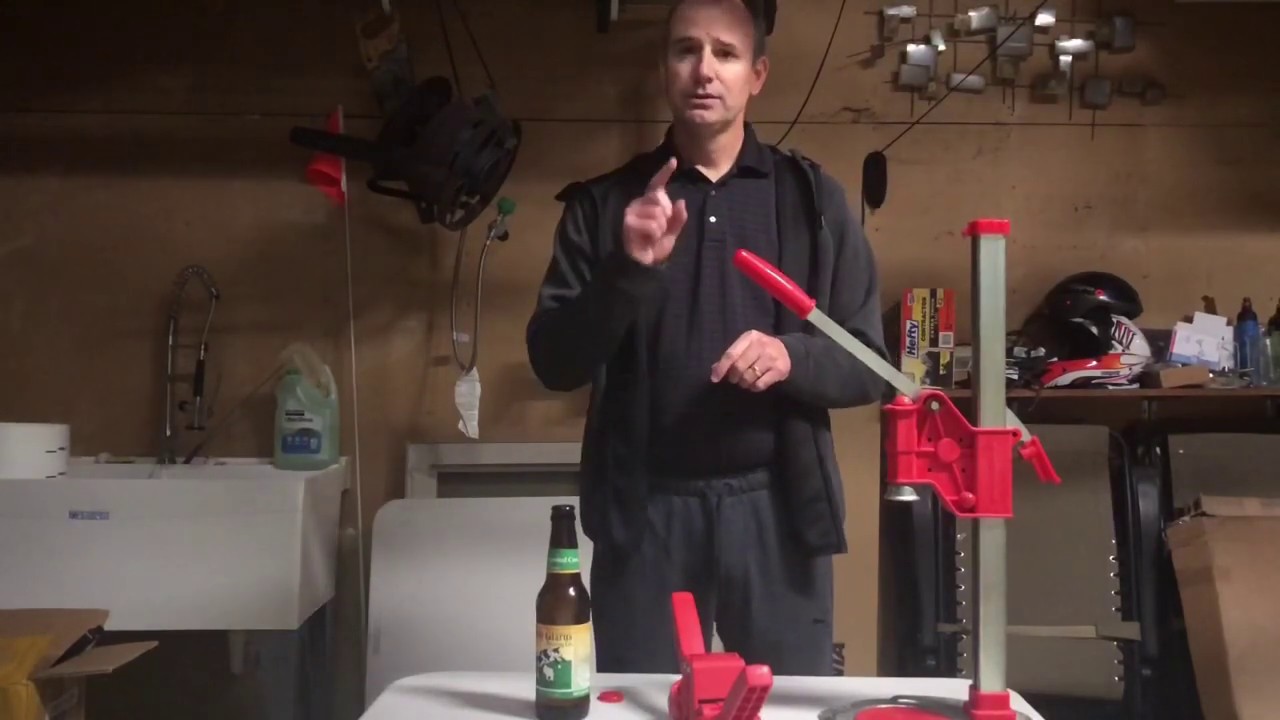 Capping with a Red Baron capper; capping with a Bench-top Capper - YouTube