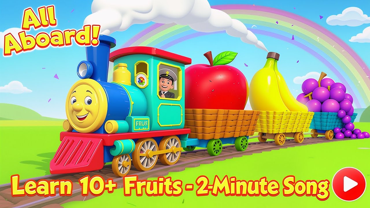 All Aboard the Fruit Train – Learn Fruits with a FUN Sing‑Along! 🍎🍌 ...