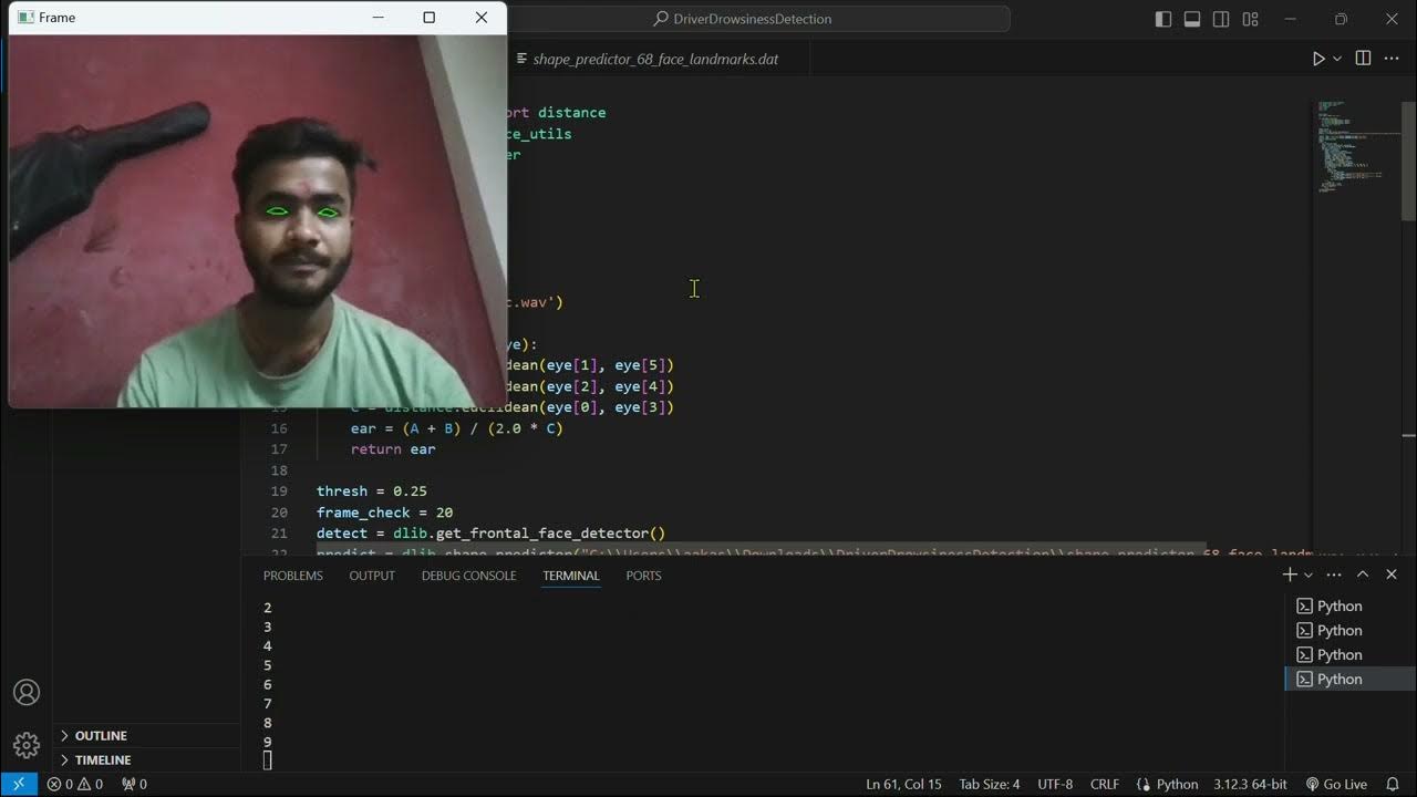 DRIVER DROWSINESS DETECTION SYSTEM. - YouTube