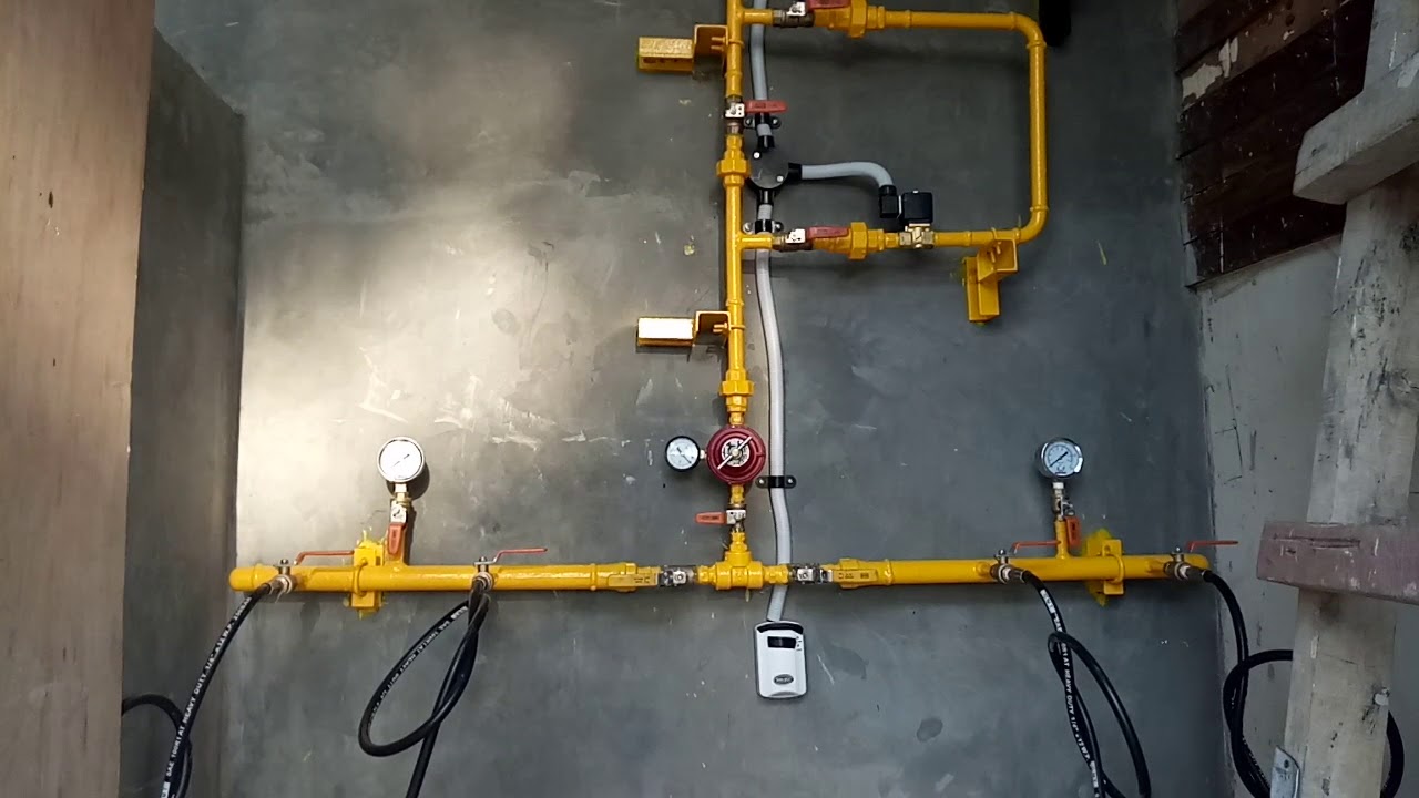 INSTALASI PIPA GAS LPG 50KG CAFE Surabaya MERR (088212946999) - YouTube