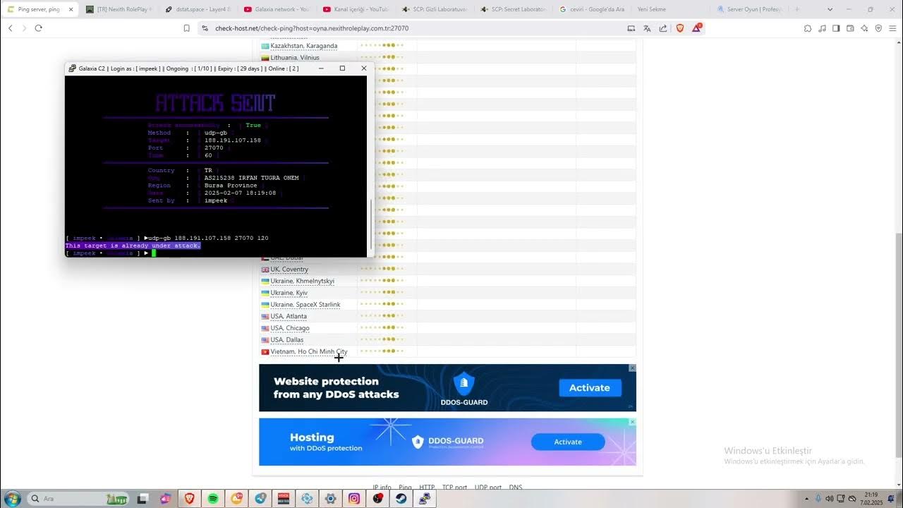 galaxia botnet downed unturned server waoww - YouTube