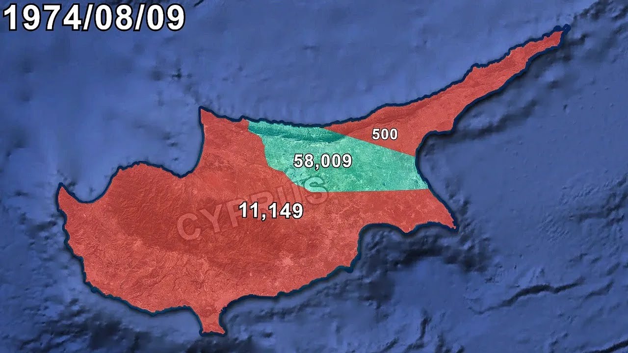 The Turkish Invasion of Cyprus using Google Earth - YouTube