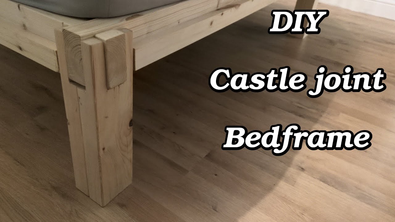 DIY Bedroom Renovation On A Budget | DIY Castle Joint Bed Frame - YouTube