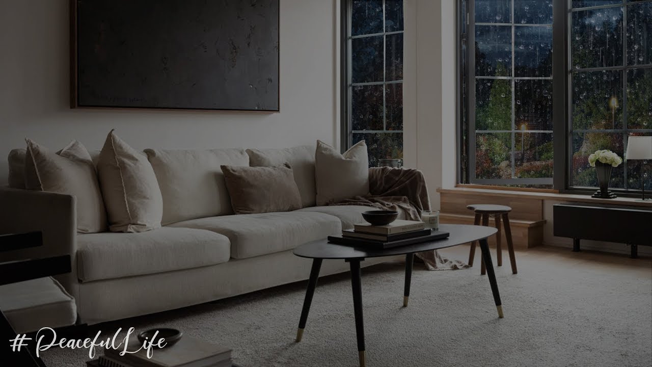 A Rainy Day In The Spacious Living Room | Rain Sounds, Rain On Window ...