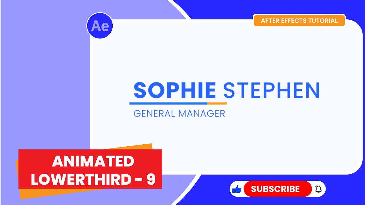 After Effects Tutorial - Simple Lower Third Animation - 9 - YouTube