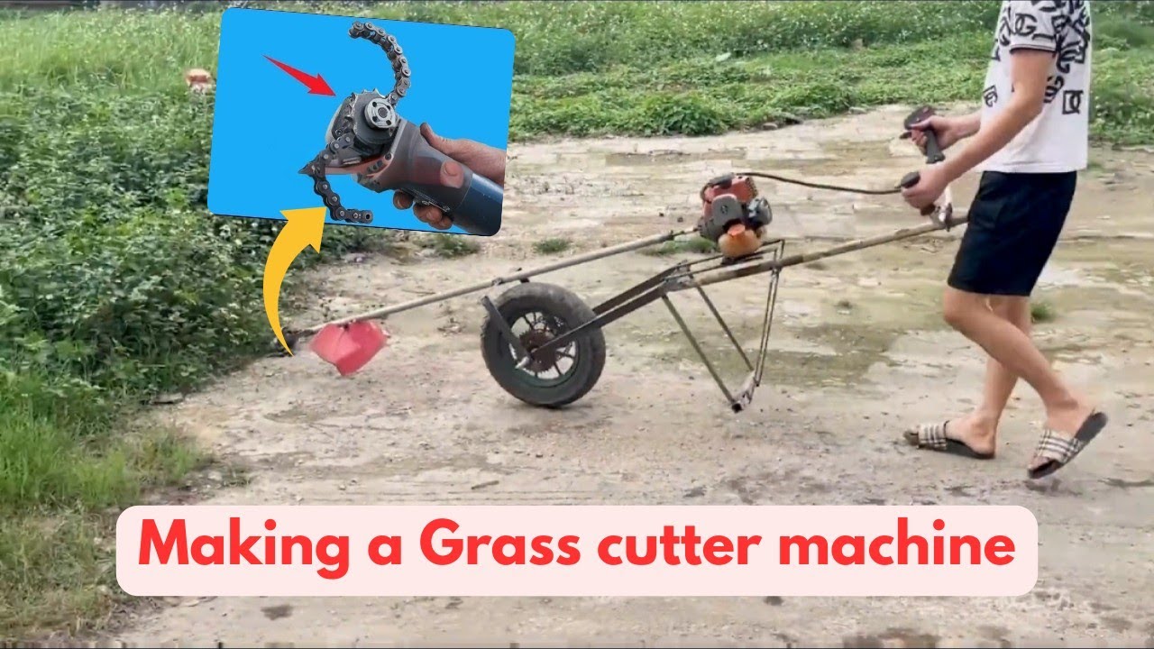 It's just amazing! A handmade GRASS CUTTER MACHINE | Experimental ...
