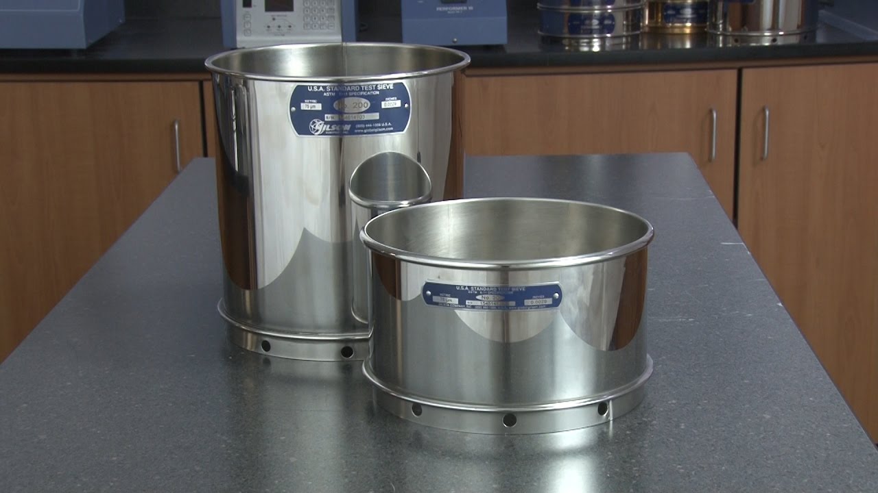 Gilson Stainless Steel Wet Wash Sieves - YouTube