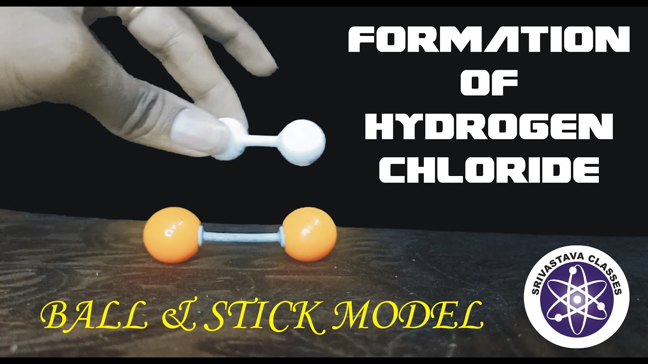 FORMATION OF HCL || BALL & STICK MODEL || DISSOCIATION OF OLD BOND ...