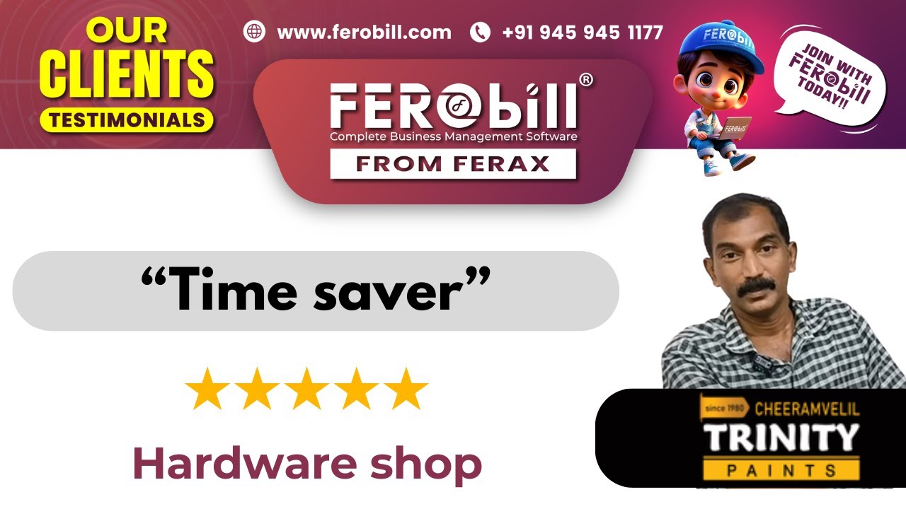 FERObill Client Testimonial - CHEERAMVELIL TRINITY PAINTS - YouTube