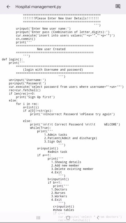 Class 12 cs project python and mysql hospital management - YouTube