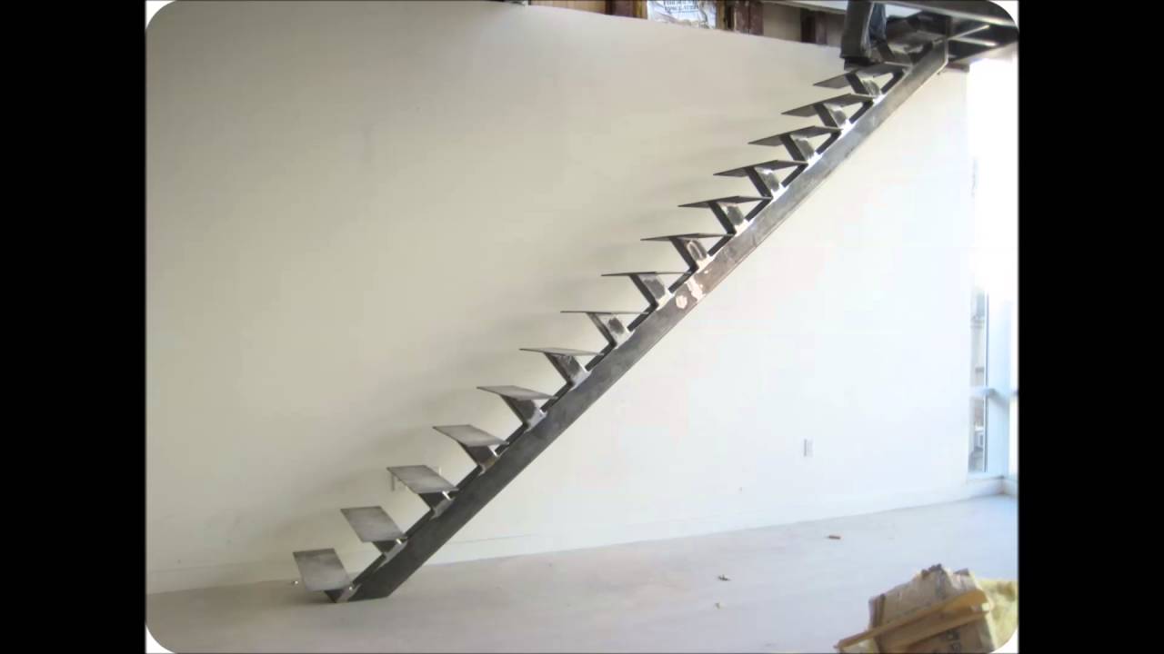 Wooden Floating Stairs In White Painted Home - YouTube