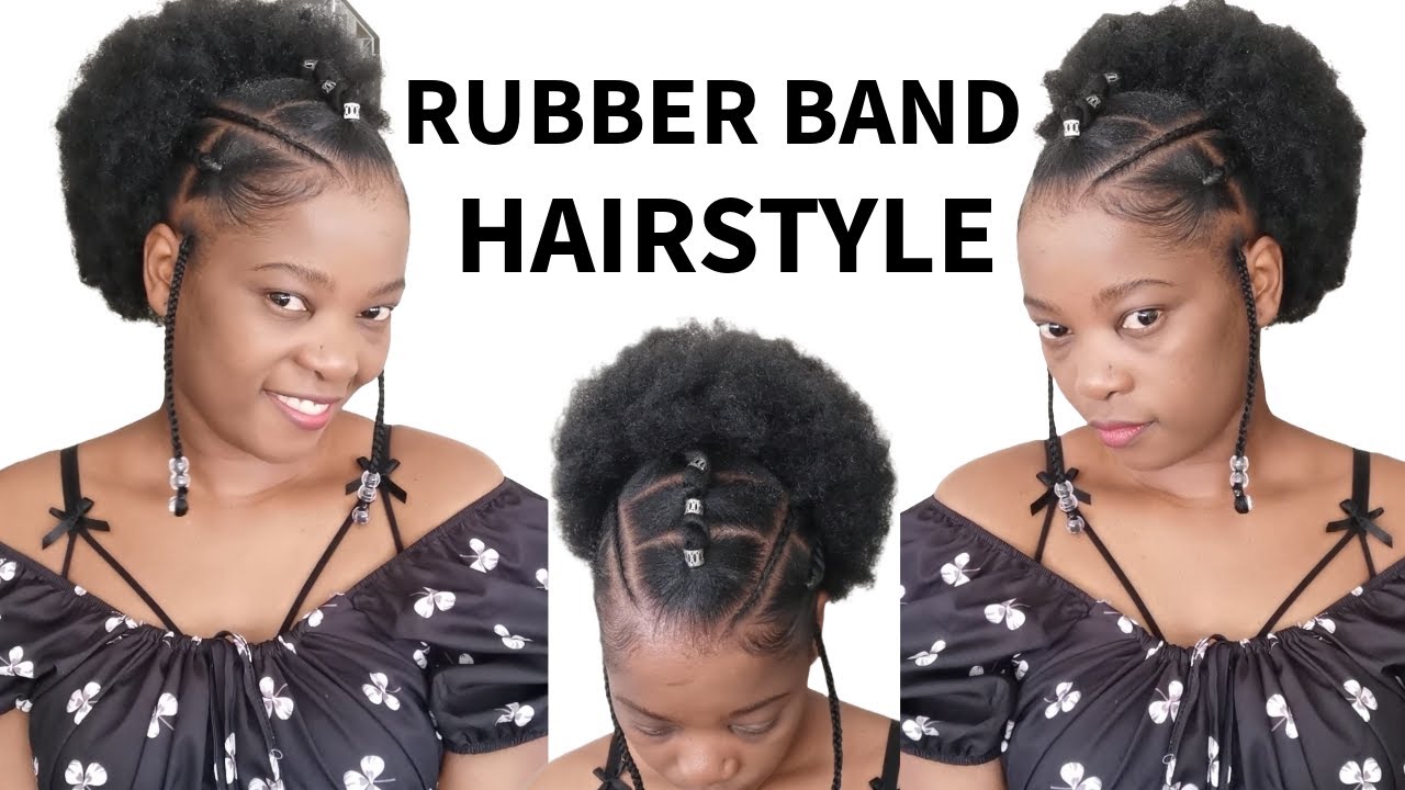 🔥Rubber Band Style On Natural Hair /Quick Protective Hairstyle " - YouTube