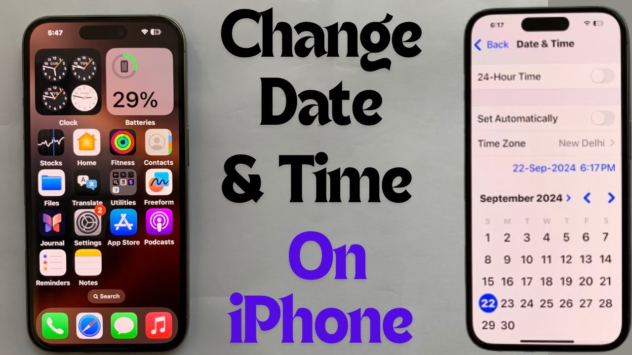 Change Date & Time and Time Zone On iPhone 16, 16 Plus, 16 Pro and 16 ...