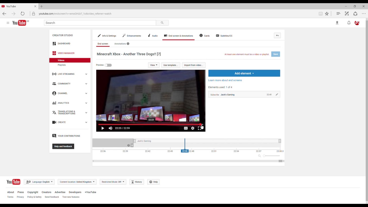 How To Add End Screens - On Your Gaming Videos - More Information - YouTube