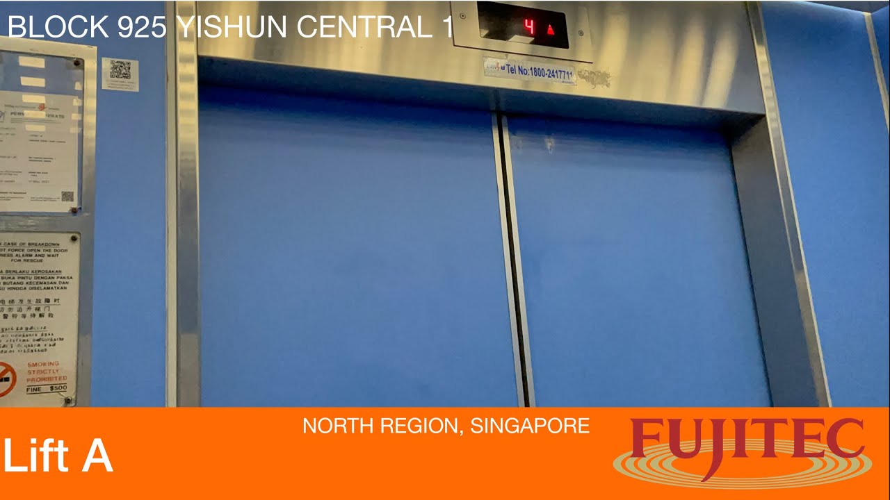 HDB Block 925 Yishun || 1991 Fujitec Elevator (Lift A) - YouTube