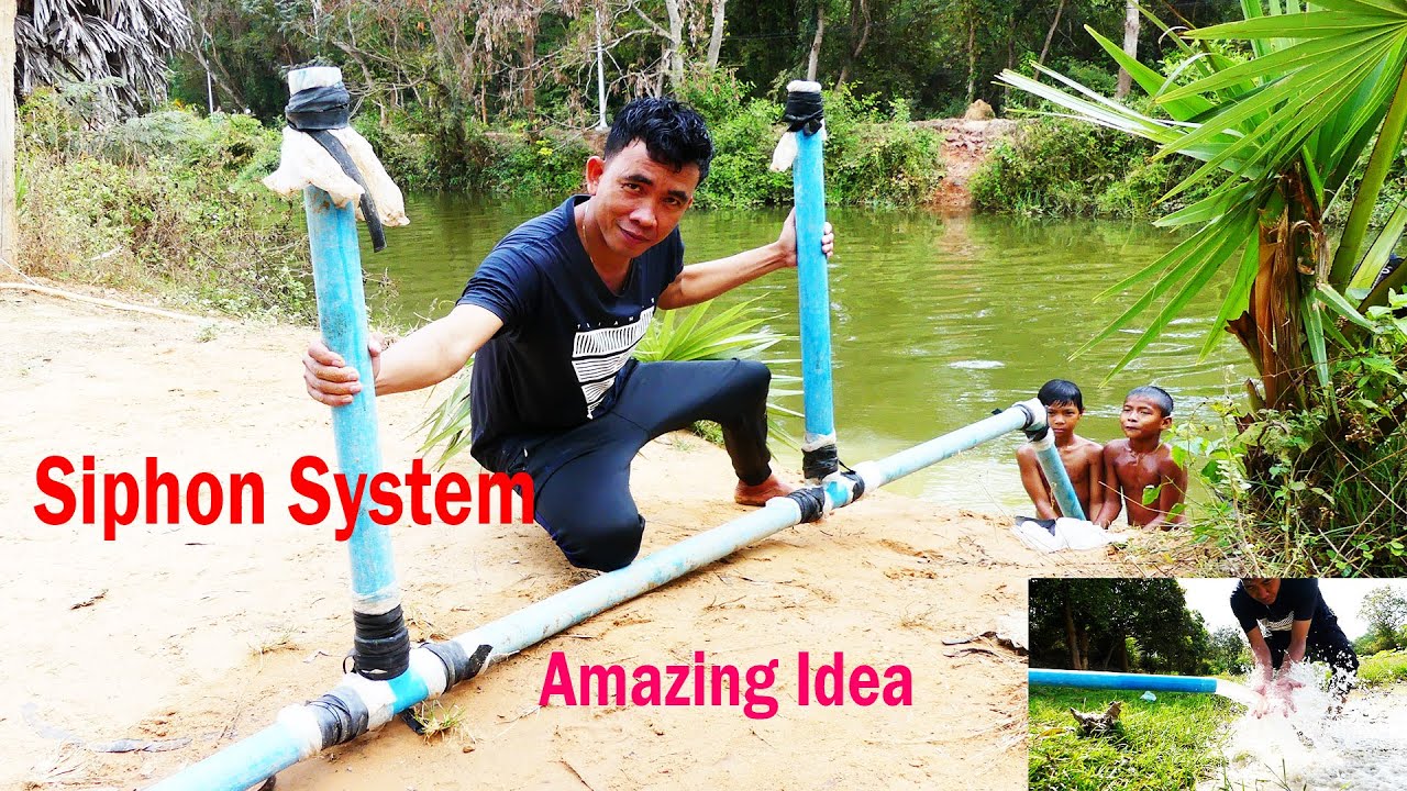 Auto Water - Siphon System!! How to install Siphon System suck water ...