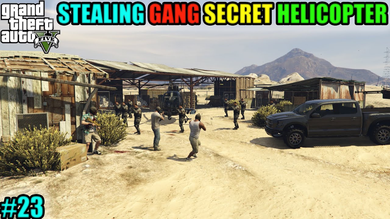 MICHAEL STEAL REDNECK GANG SECRET HELICOPTER | GTA V GAMEPLAY #23 - YouTube