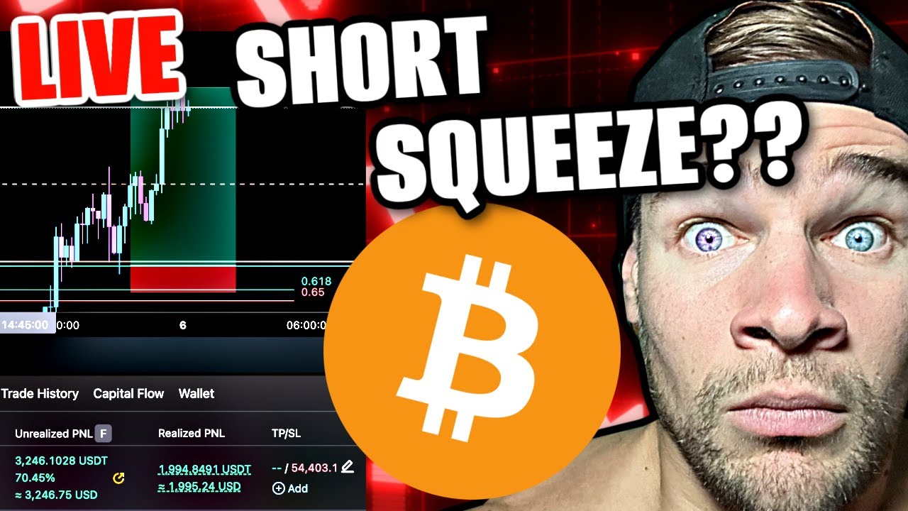 BITCOIN SHORT SQUEEZE or MORE DUMP??? (HIGH LEVERAGE $100,000.00 LONG ...