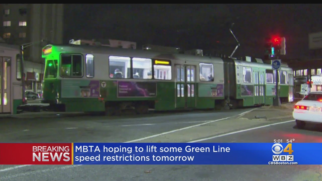 MBTA hopes to lift some Green Line speed restrictions tomorrow - YouTube