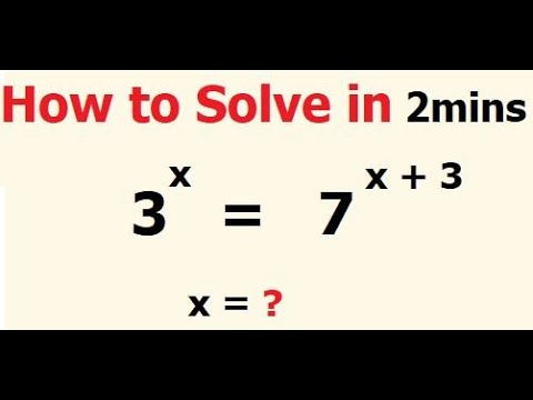 How to solve Exponential Equation with different bases in under 2 mins ...