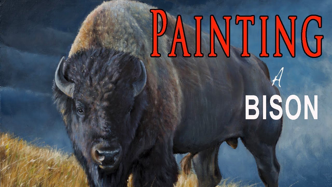 How I researched and painted a magnificent Bison - YouTube