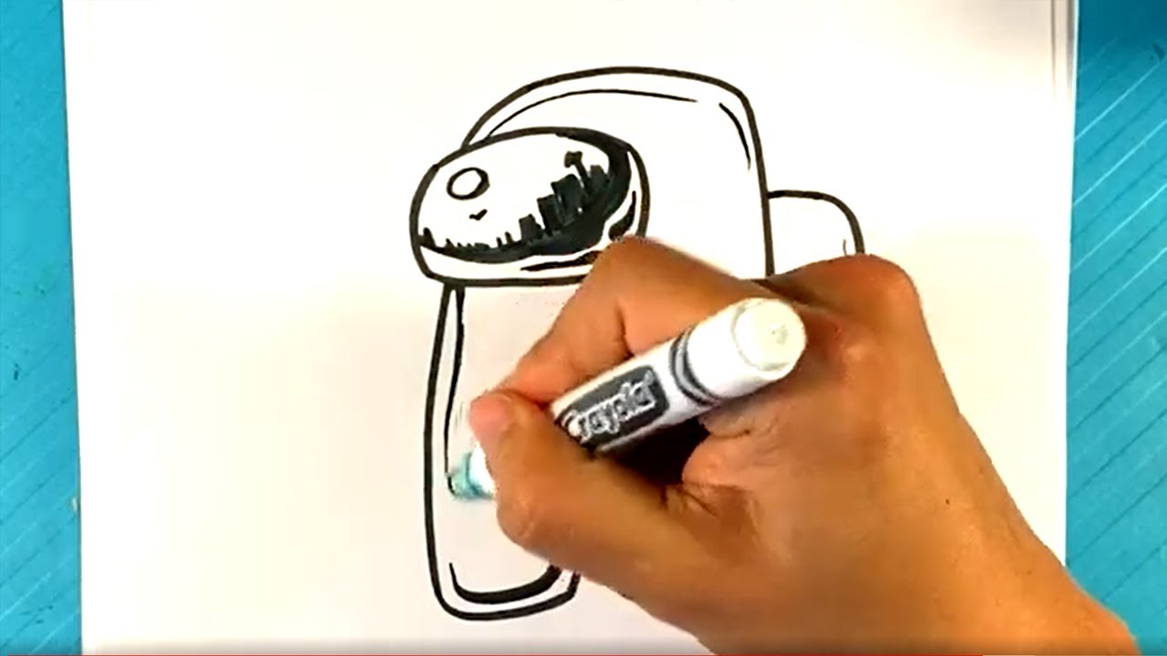 EASY How to Draw AMONG US CREWMATE - YouTube