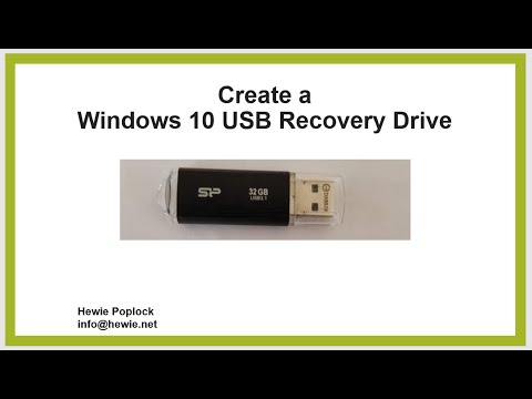 Create a Windows 10 USB Recovery Drive - YouTube