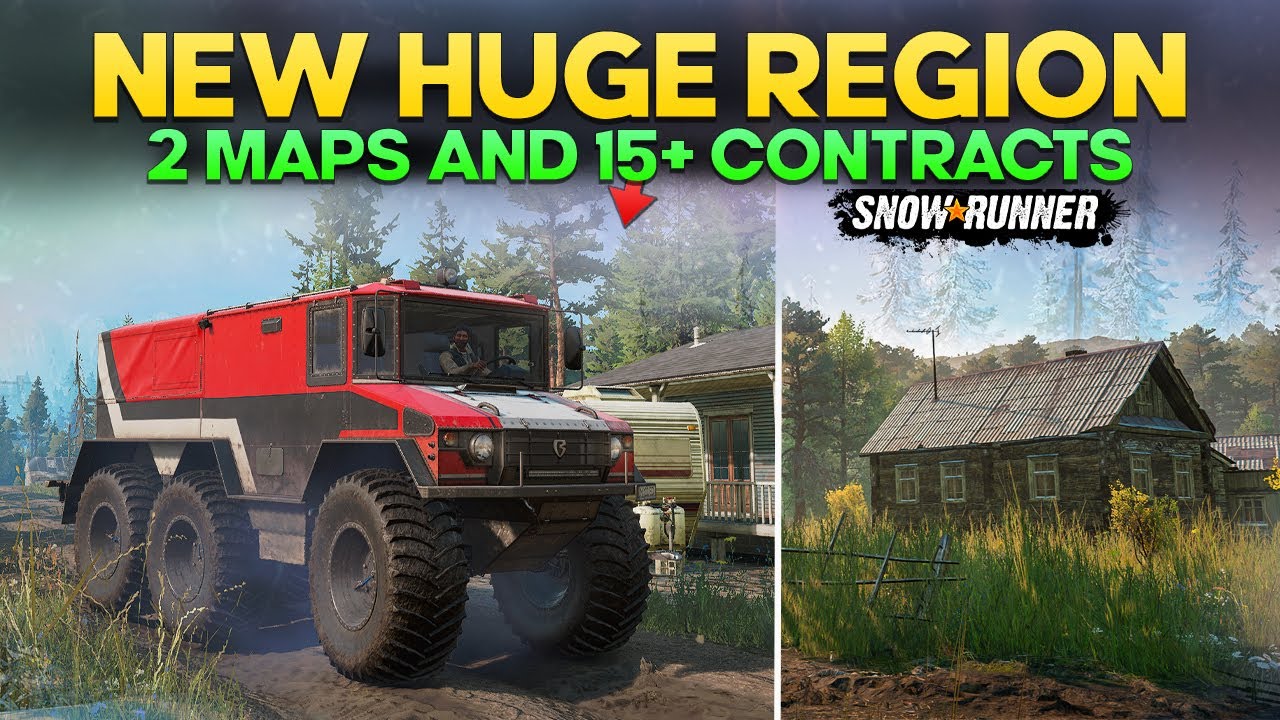 New Huge Region with 2 Maps and 16 contracts in SnowRunner You Need to ...