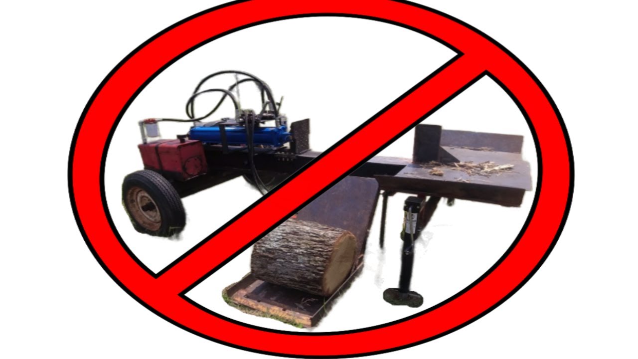 my log splitter broke in half - YouTube