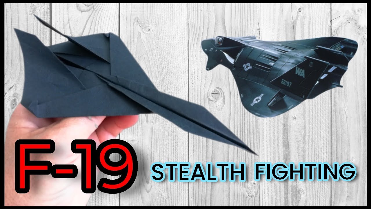 Como hacer un avión de papel caza de combate F-19 STEALTH FIGHTER. AVIONES de PAPEL 2022 - YouTube