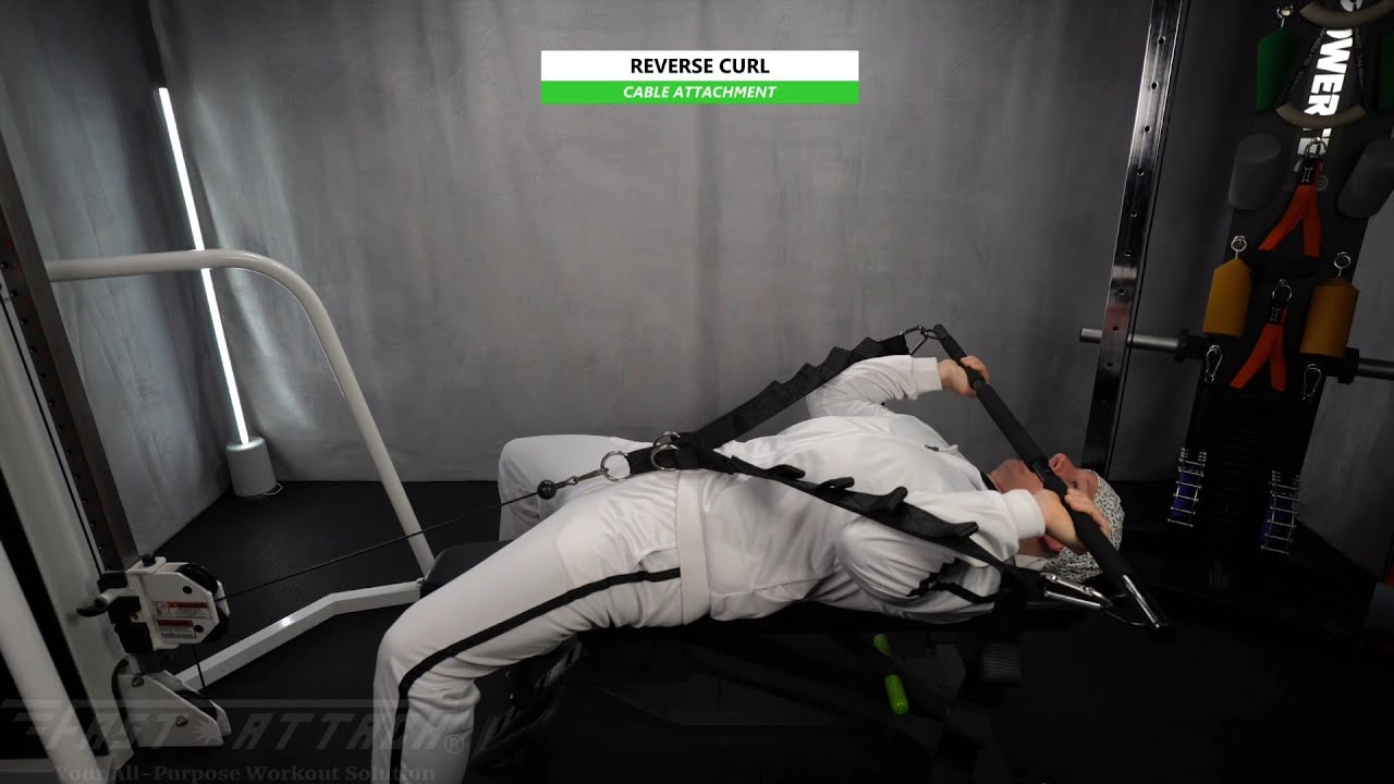Cable Reverse Curl Lying: Fast-Attach All In 1 Fitness Strap - YouTube