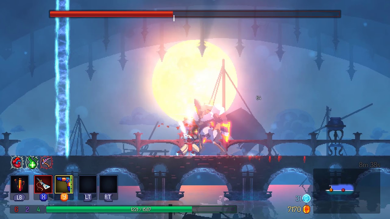 Dead Cells 1.0 First boss Starter weapon only. - YouTube