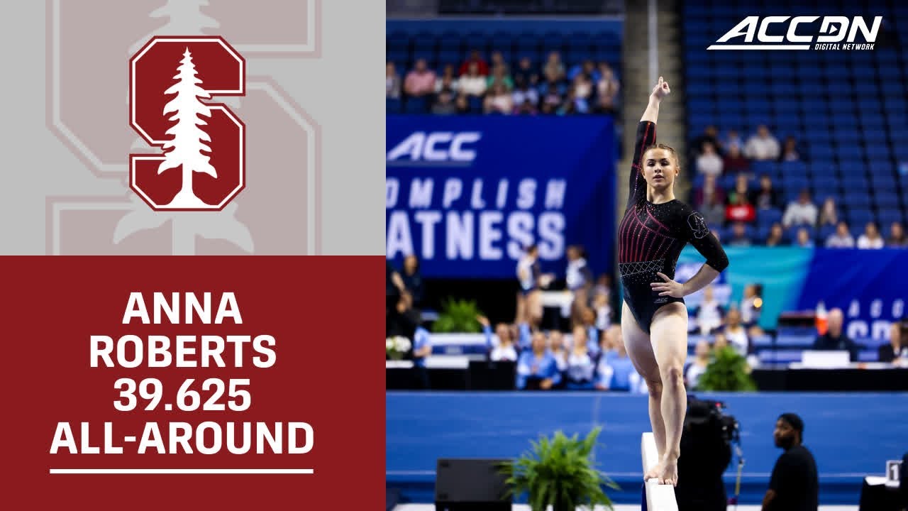 Stanford's Anna Roberts Scores 39.625 On The All-Around | 2025 ACC Gymnastics Championship - YouTube