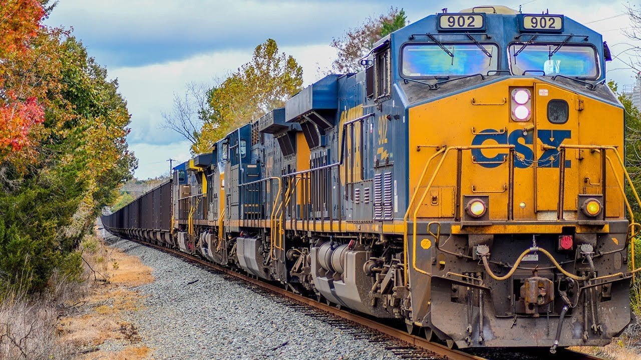 Long CSX Coal and Grain Trains - 10/27/18 | CSX Piedmont and Rivanna ...